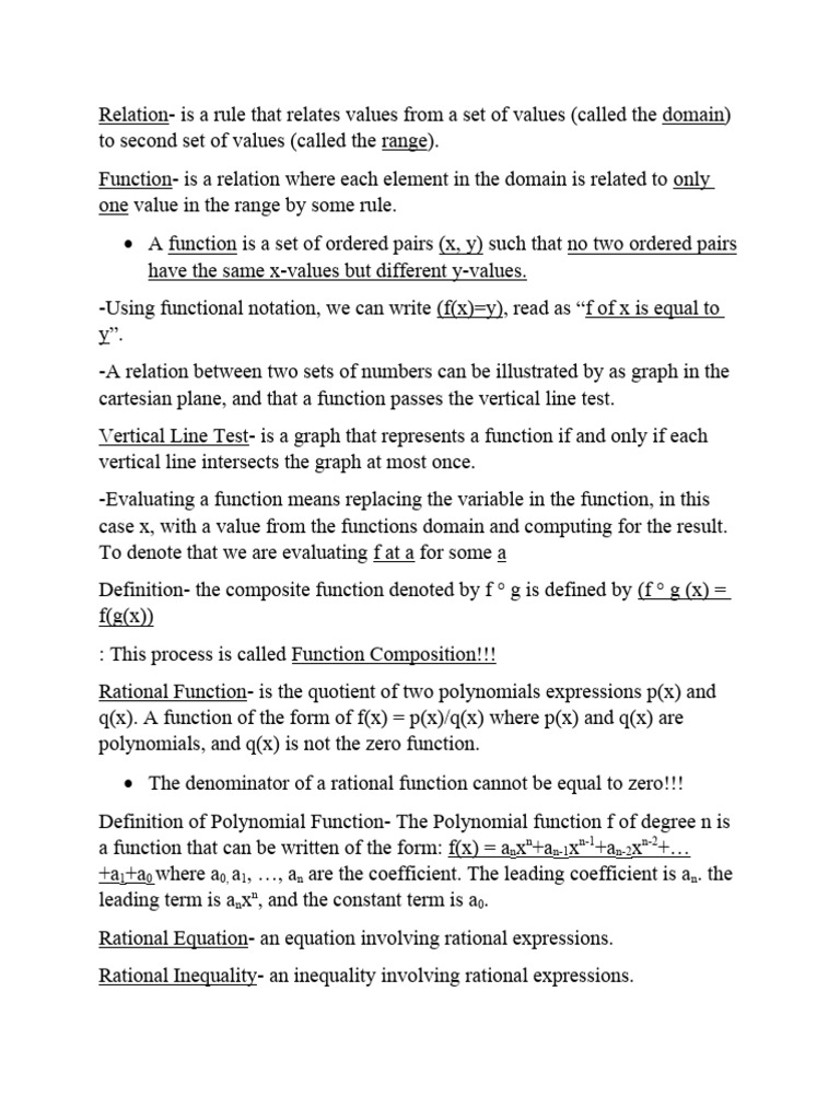 GenMath Reviewer | PDF | Function (Mathematics) | Asymptote