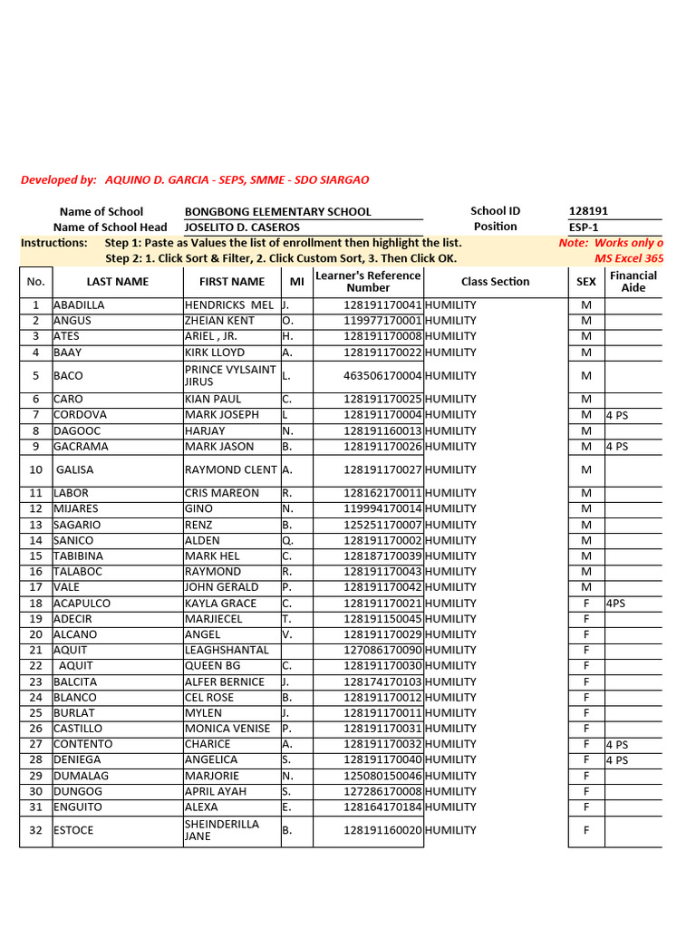 NatG6 Stratified Sampling Template | PDF | Sampling (Statistics ...