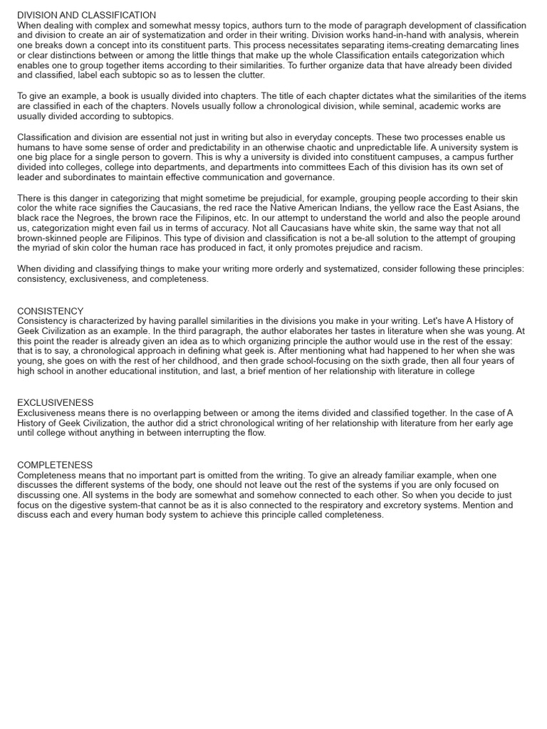 Division and Classification - 230522 - 142009 | PDF | Race (Human Categorization)