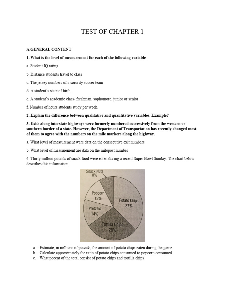 Test of Chapter 1 | PDF | Level Of Measurement | Magazines