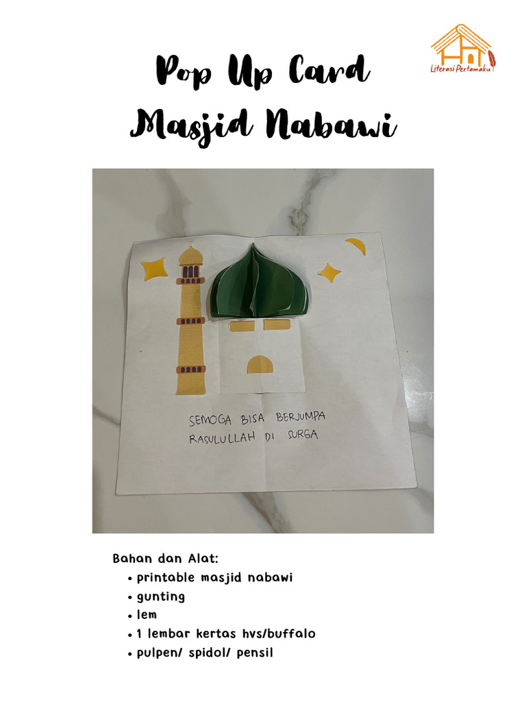 Pop Up Card Masjid Nabawi | PDF