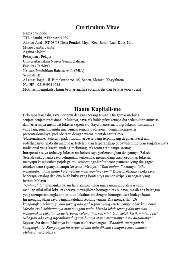 Widodo Pendaftaran | PDF