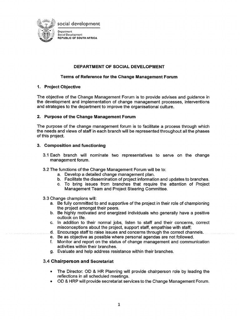Terms of Reference | PDF