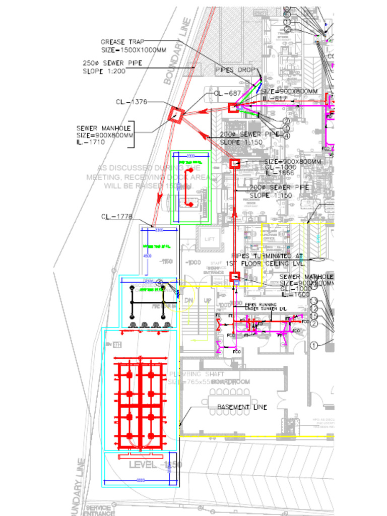 Sewerage Layout Plan 2 | PDF | Building Automation | Manufactured Goods