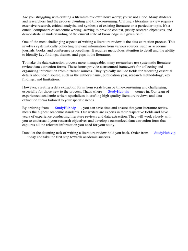 Systematic Literature Review Data Extraction Form | PDF | Systematic ...