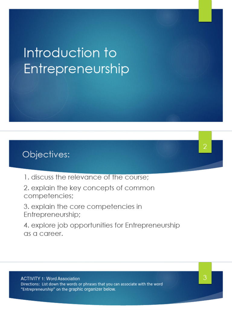 Introduction To Entrepreneurship | PDF | Entrepreneurship | Cognition