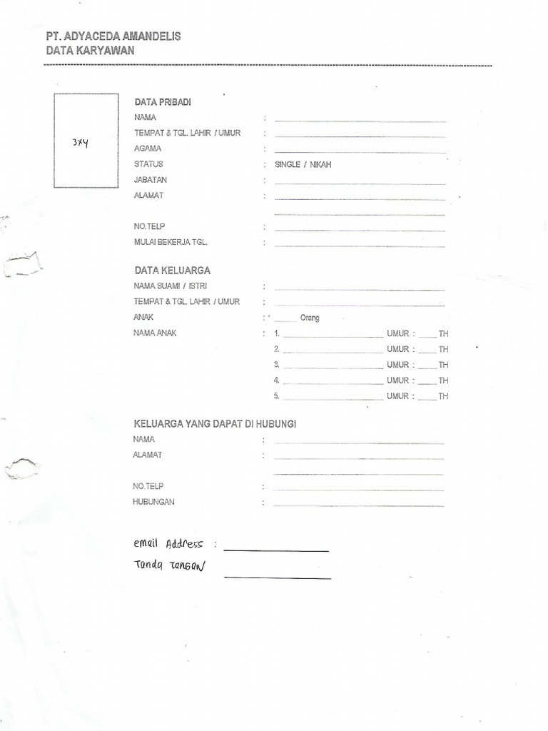 Form Kary Baru | PDF