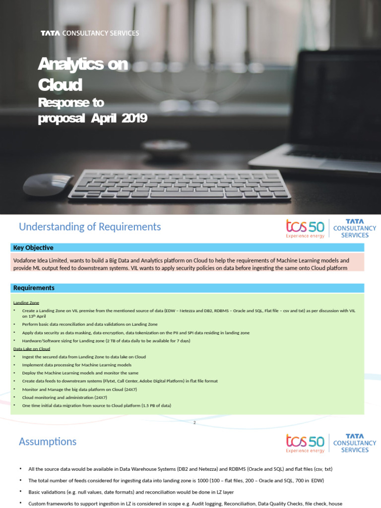 TCS Big Data Lake Presentation - VIL - 17apr2019 | PDF | Apache Hadoop | Cloud Computing