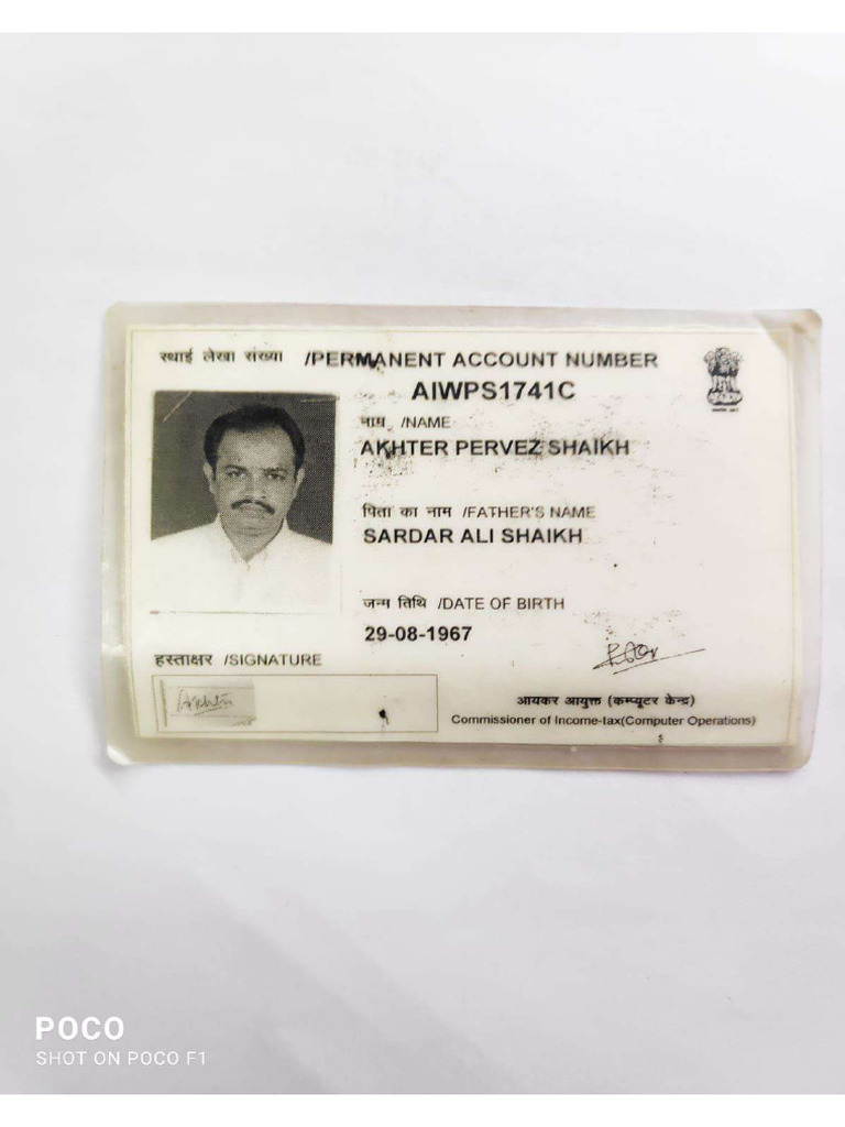 Akhter Pervez Pan Card | PDF