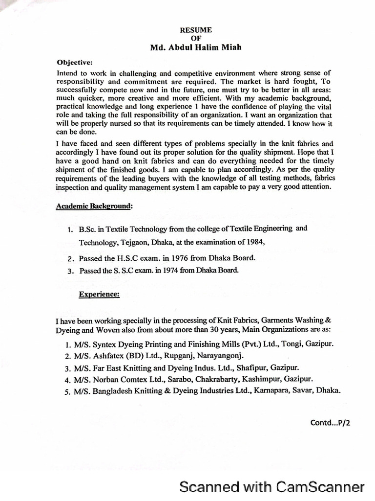 MD Abdul Halim CV | PDF