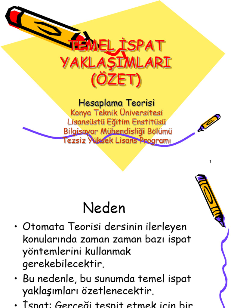 Otomata 2.1 Ispat Yaklaşımları | PDF