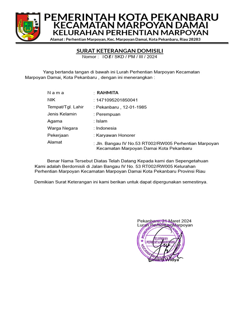 Domi Perhentian Marpoyan - 1-1 | PDF