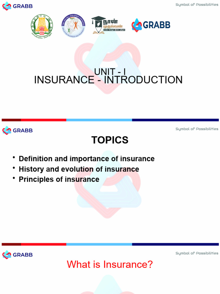 Insurance Unit 1 PPT - Final | PDF | Insurance | Home Insurance