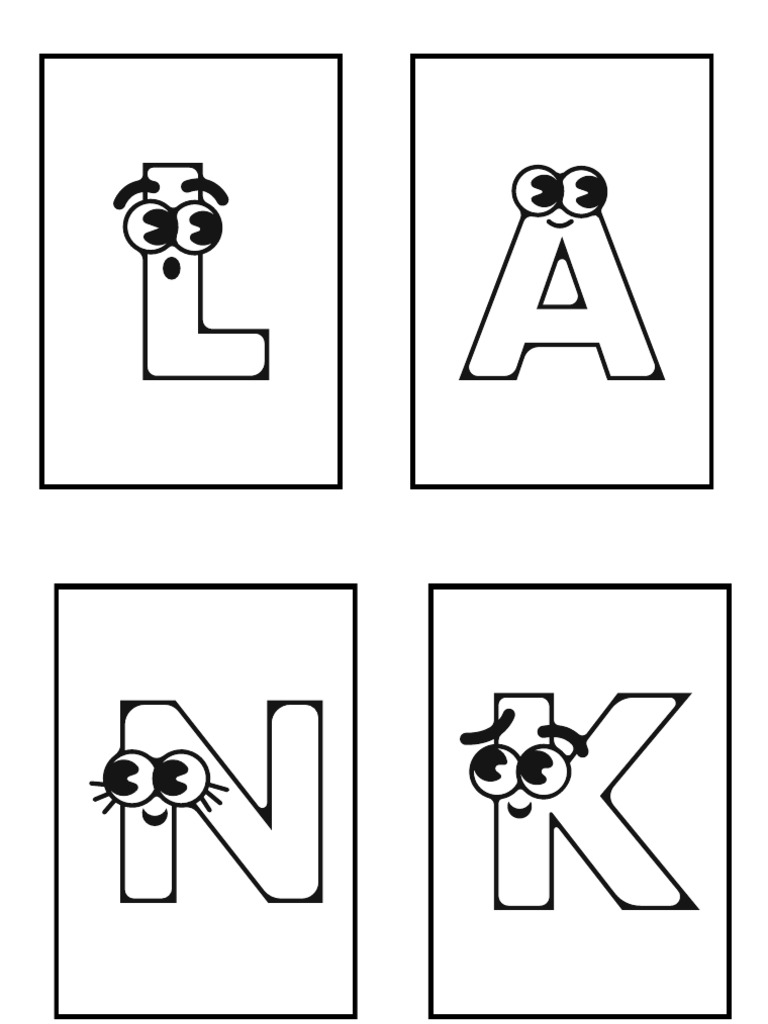 Colorful Fun Lined English Alphabet Flashcard | PDF