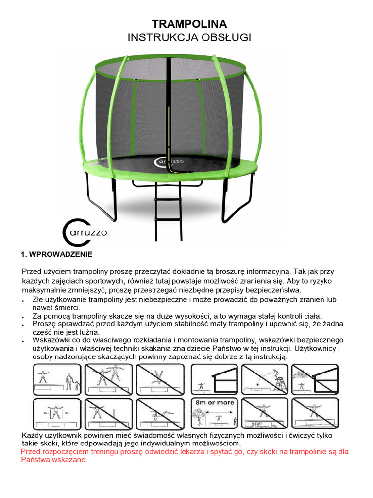 l25p Trampolina Premium Manual PL | PDF