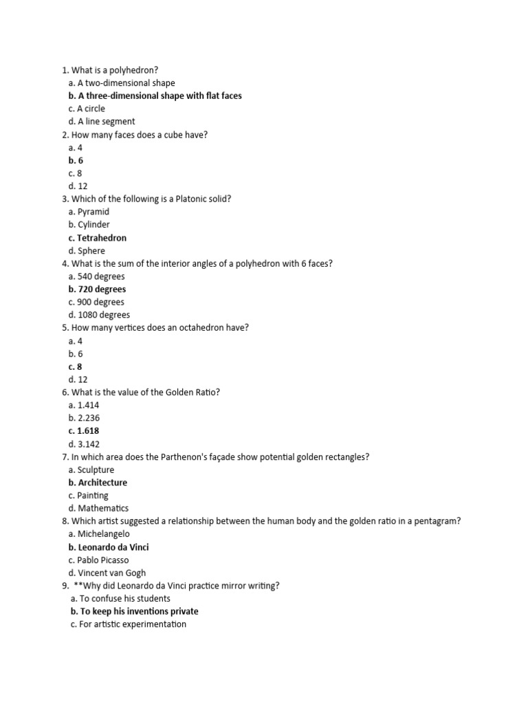 Pointers To Review Final in MMW | PDF | Mathematics | Geometry