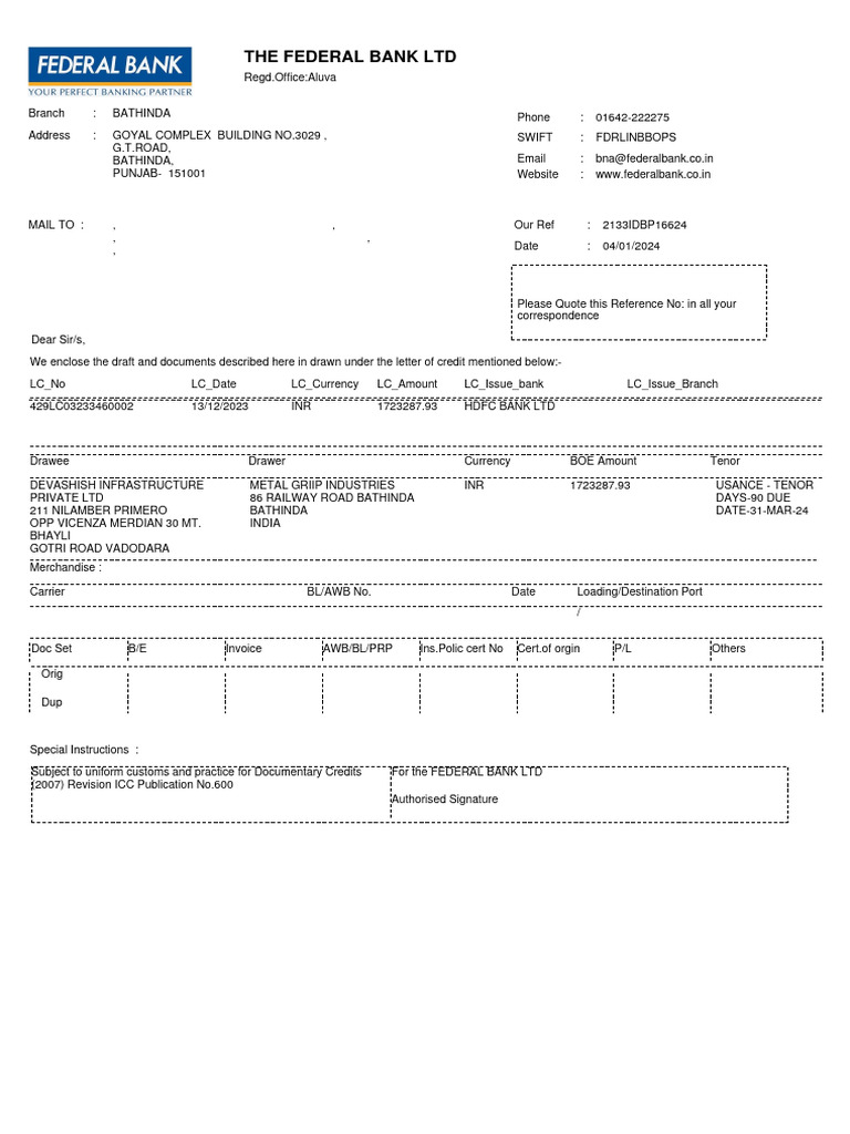 LC Report | PDF | Banking | Service Industries