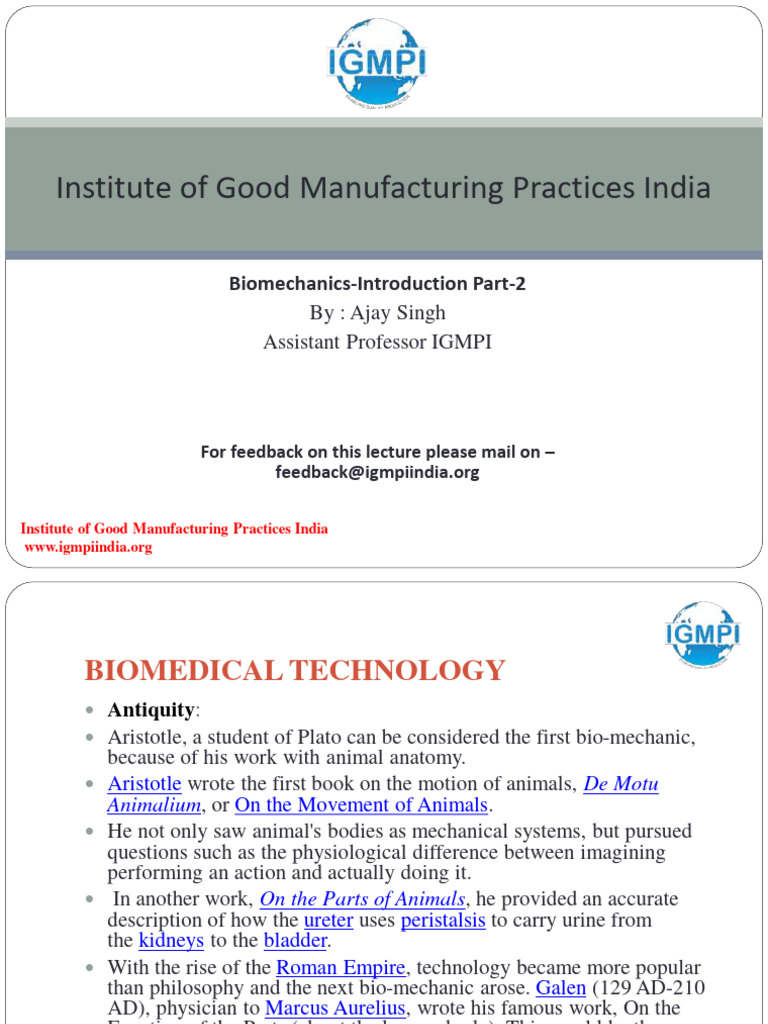 Biomechanics Introduction Part 2 | PDF | Biomechanics | Biology