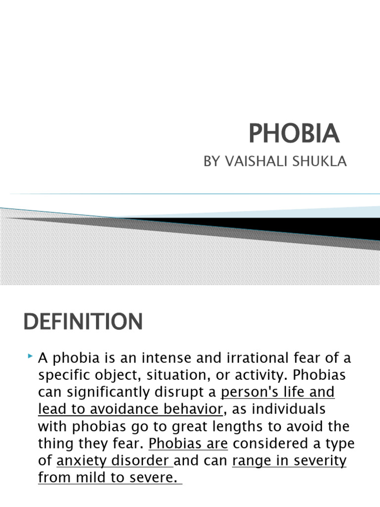 PHOBIA | PDF | Phobia | Anxiety Disorder