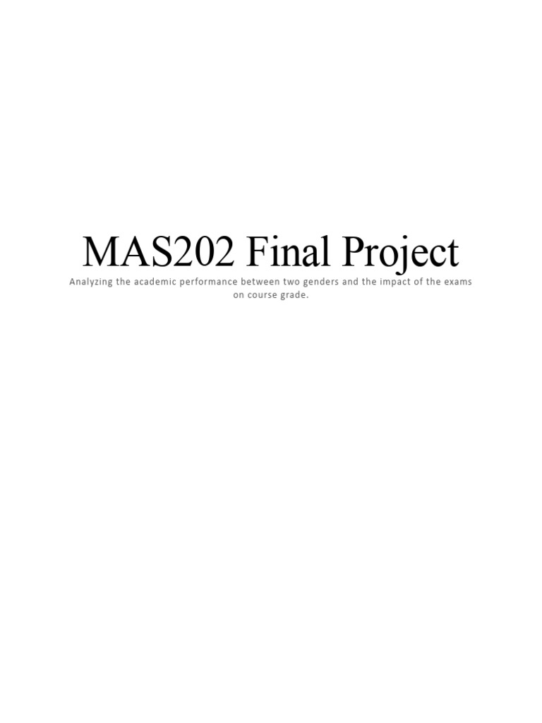 Mas202 Final Project Pdf Statistics Coefficient Of Determination