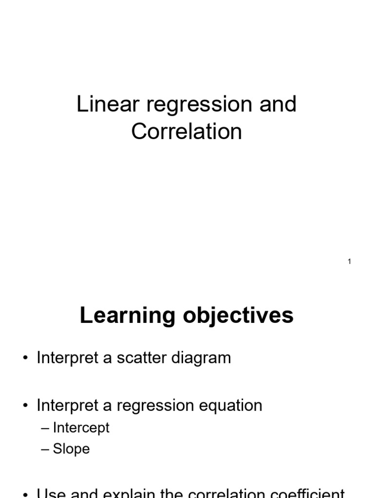 Linear Regression and Correlation | PDF | Linear Regression | Dependent ... Linear Regression and Correlation | PDF | Linear Regression | Dependent ...