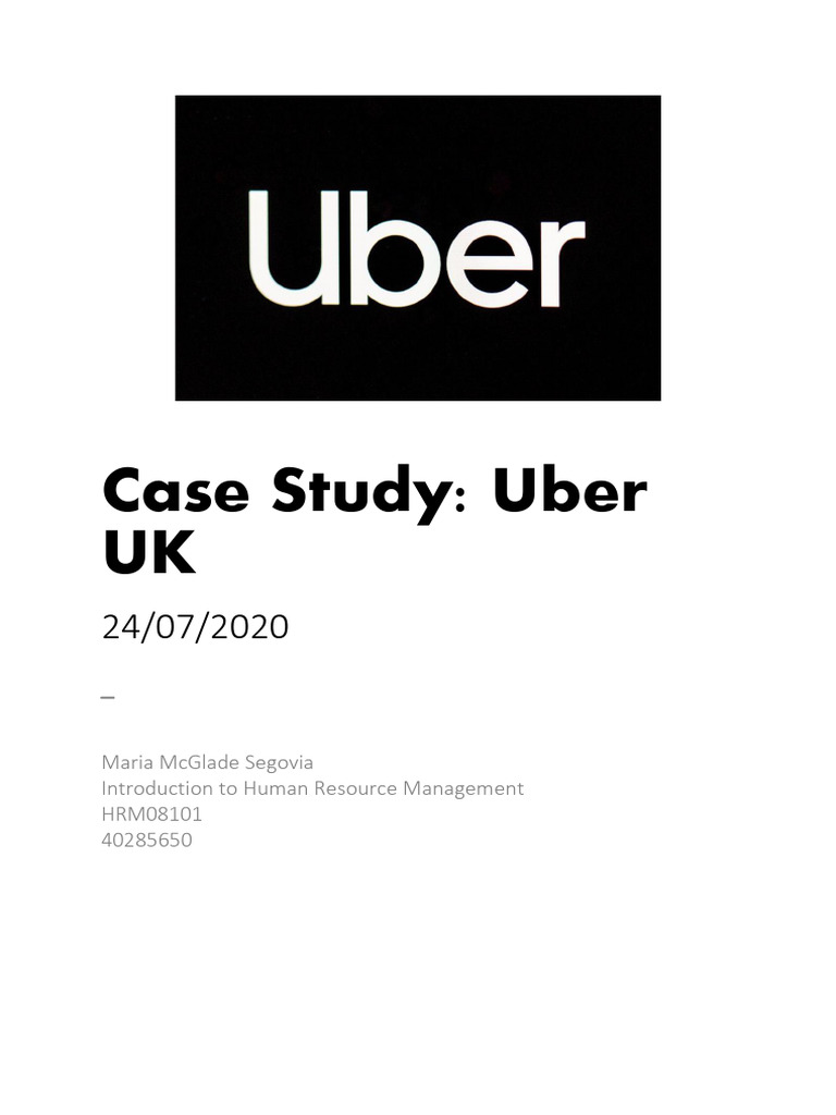 Uber Case Study | PDF | Employment | Labour Economics