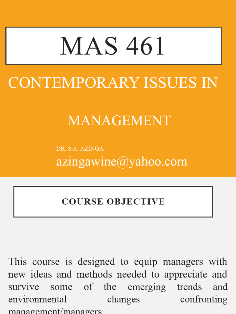 Contemporary Management Issues | PDF | Budget | Corporate Social ...