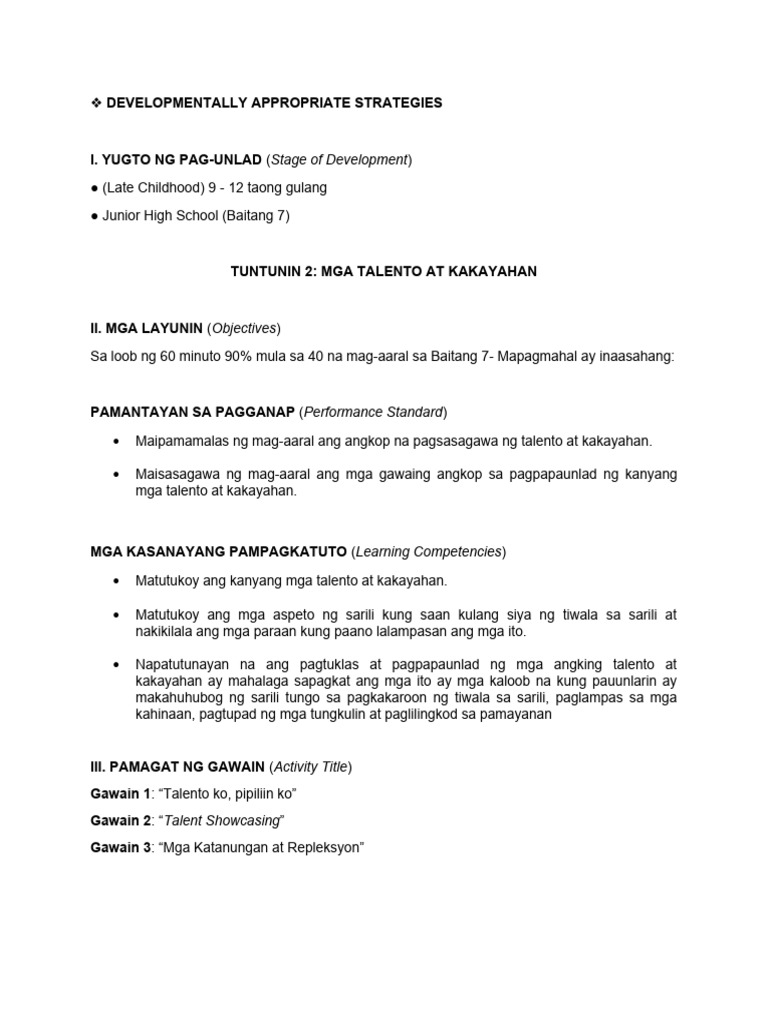 Lesson Plan - Educ 101 | PDF