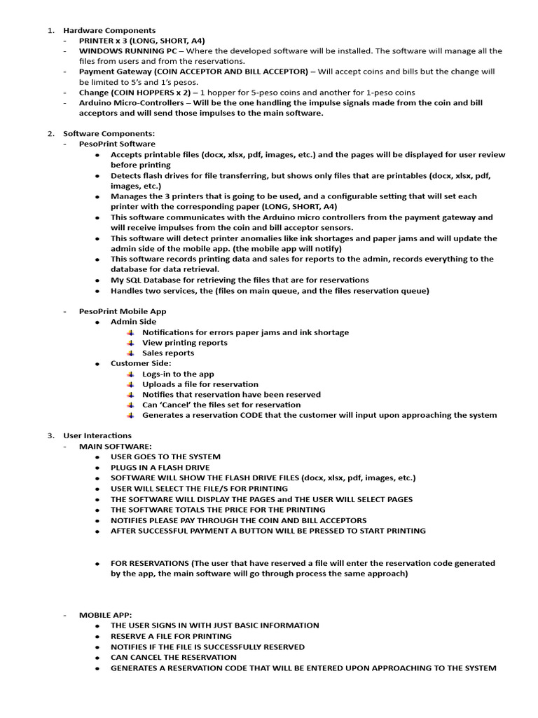 PisoPrint Idea | PDF | Mobile App | System Software