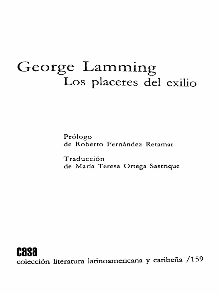 Los Placeres Del Exilio (George Lamming) | PDF | La tempestad | Racismo