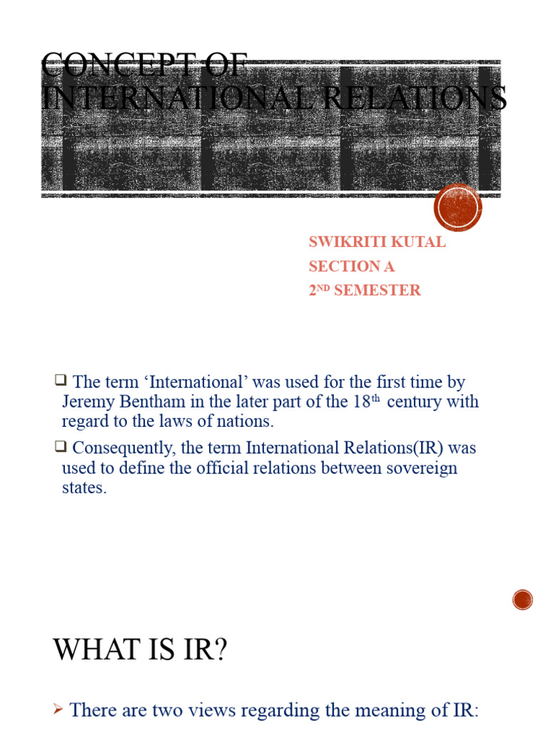 Understanding International Relations Concepts | PDF | International ...