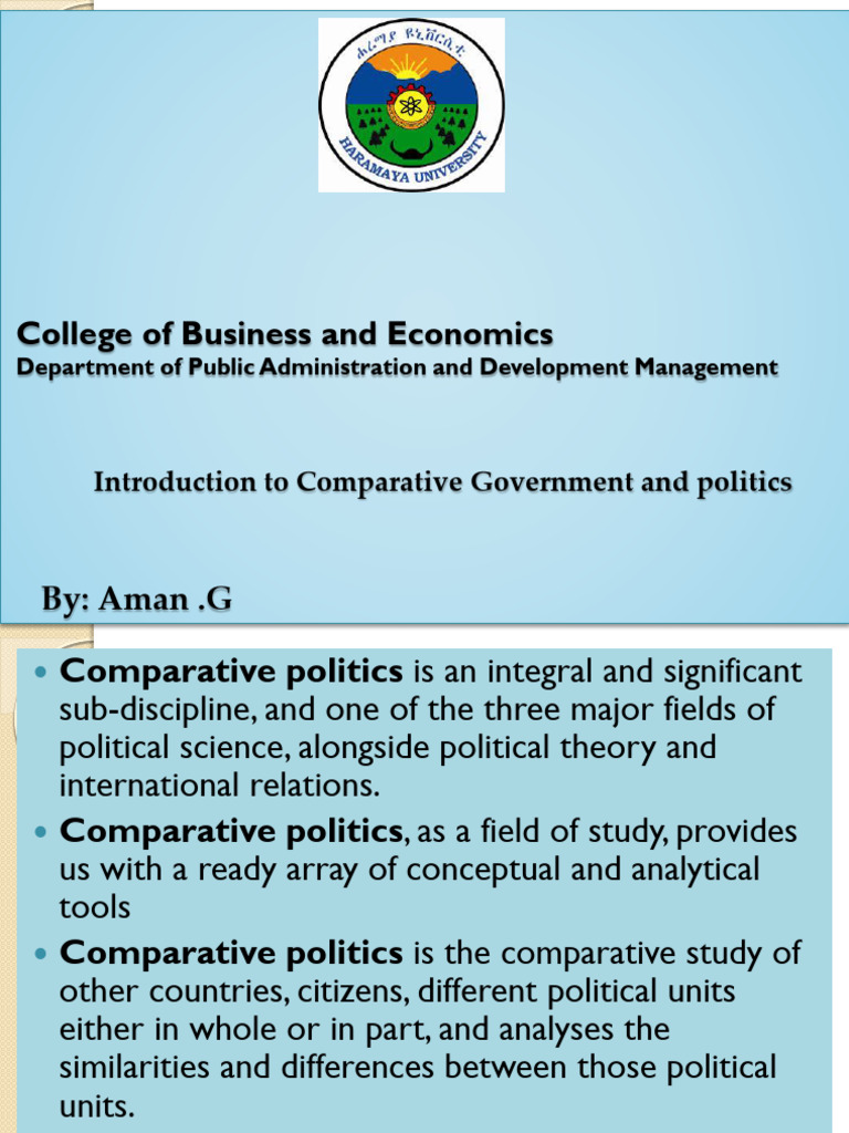 Final Comparative Politics | PDF | Government | Methodology