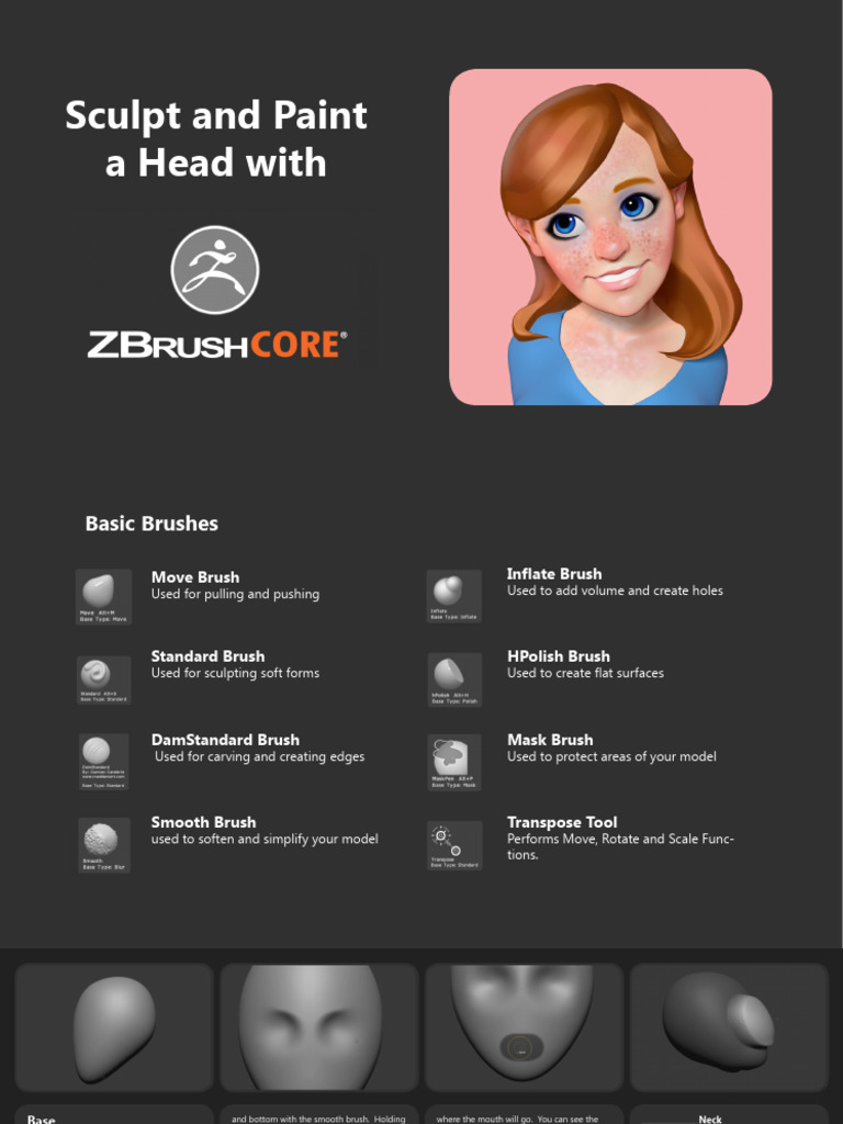 Sculpt and Paint A Head With ZBrush Core | PDF | Color
