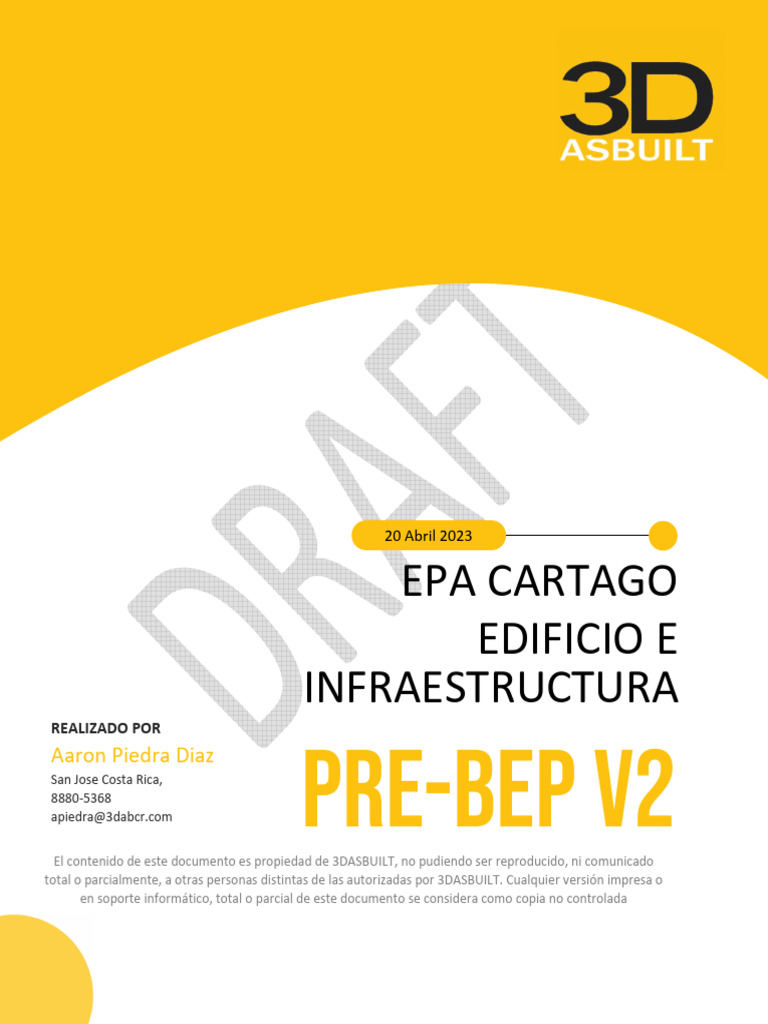 Pre-BEP para Edificio EPA Cartago | PDF | Autodesk Revit | Diseño