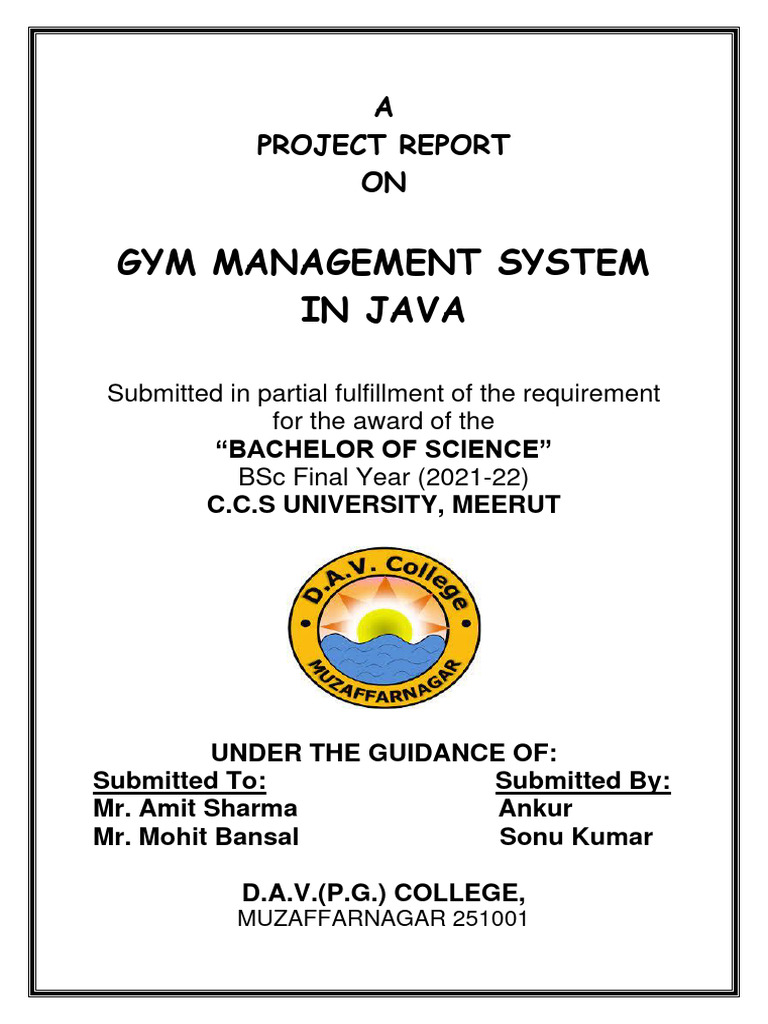 Gym Management System | PDF | Java Virtual Machine | Feasibility Study
