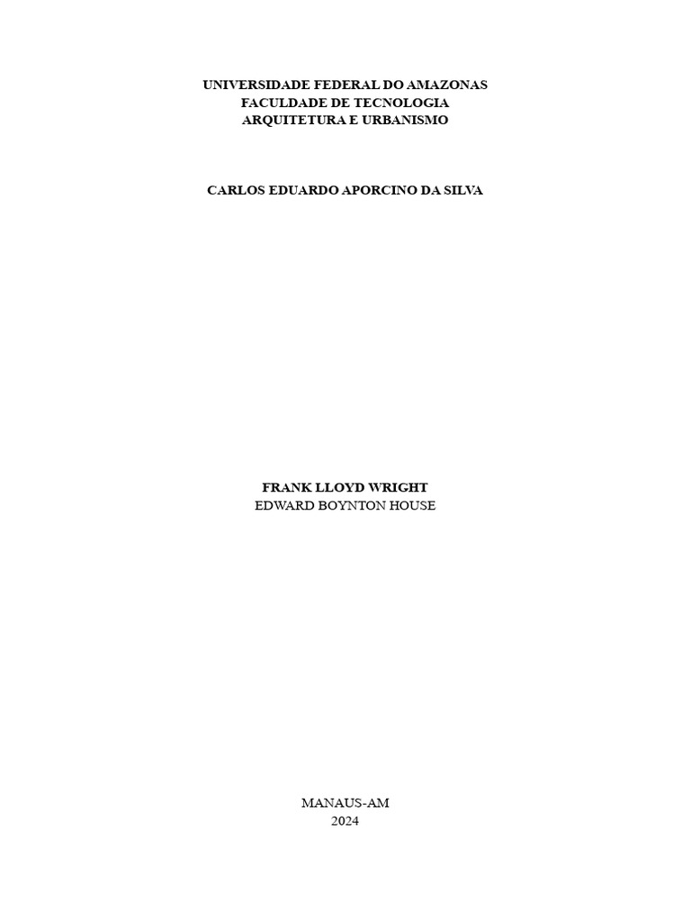 Edward Boynton House - Frank Lloyd Wright | PDF