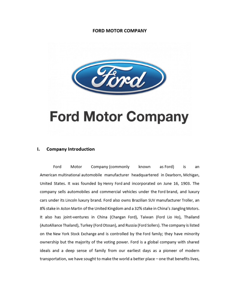 CSR FordMotorCompany | PDF | Corporate Social Responsibility | Ford ...