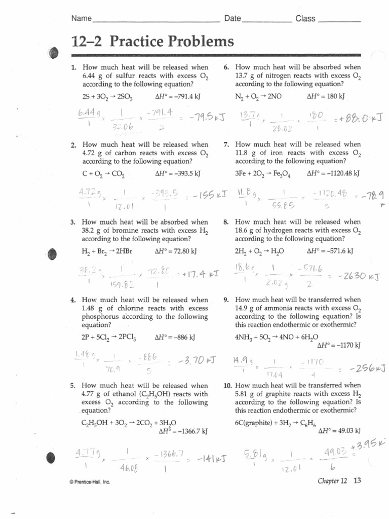Answers - Ap ch5 Practice Ws | PDF