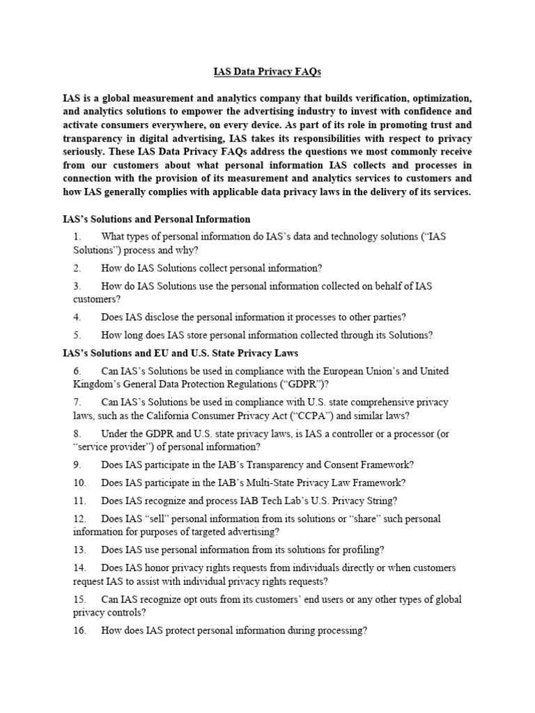Customer Data Privacy FAQs | PDF | Privacy | Computing