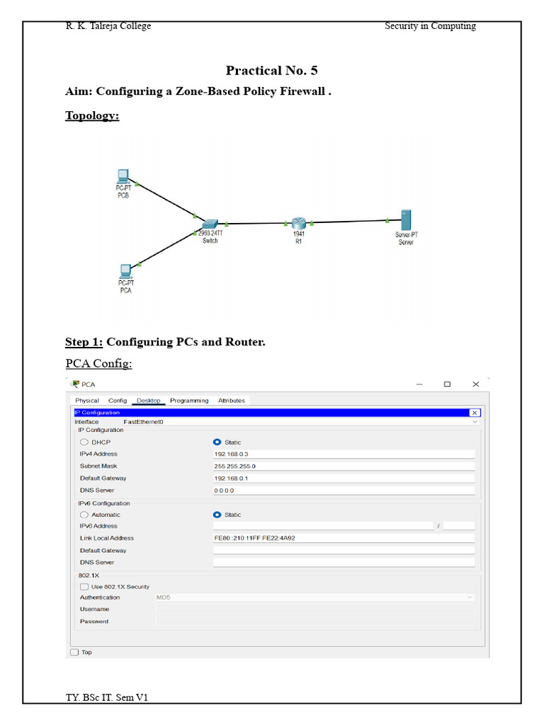 Zone-Based Firewall Setup Guide | PDF | Data Transmission | Telecommunications