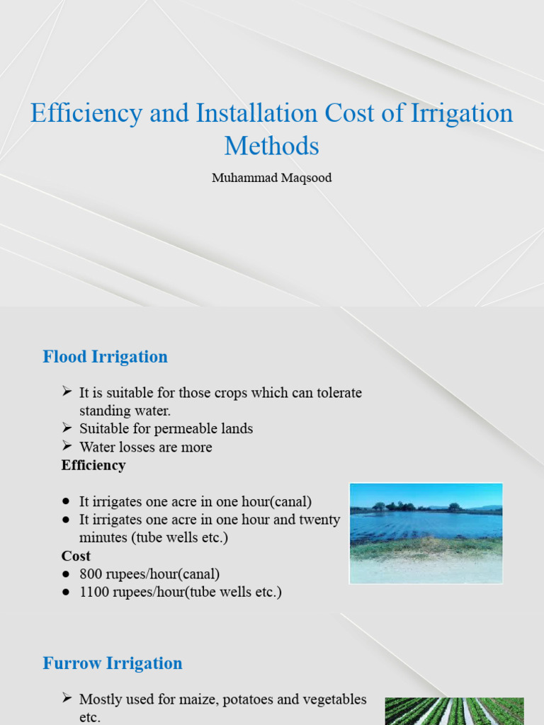 Muhammad Maqsood_irrigation methods | PDF | Irrigation | Earth Sciences