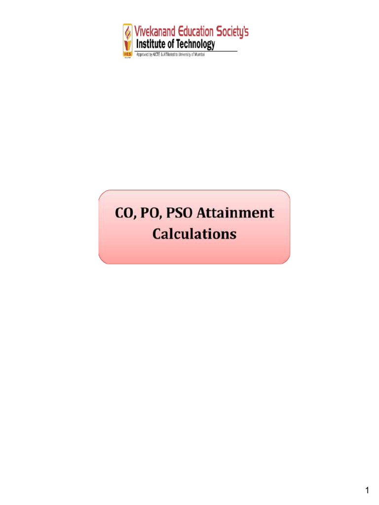2.6.2 - CO PO PSO Attainment Sample Calculations | PDF | Engineering ...