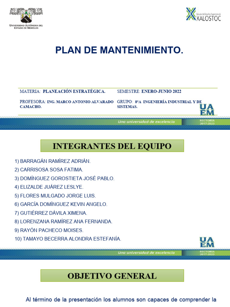Plan de Mantenimiento | PDF | Tecnologías de la información | Informática