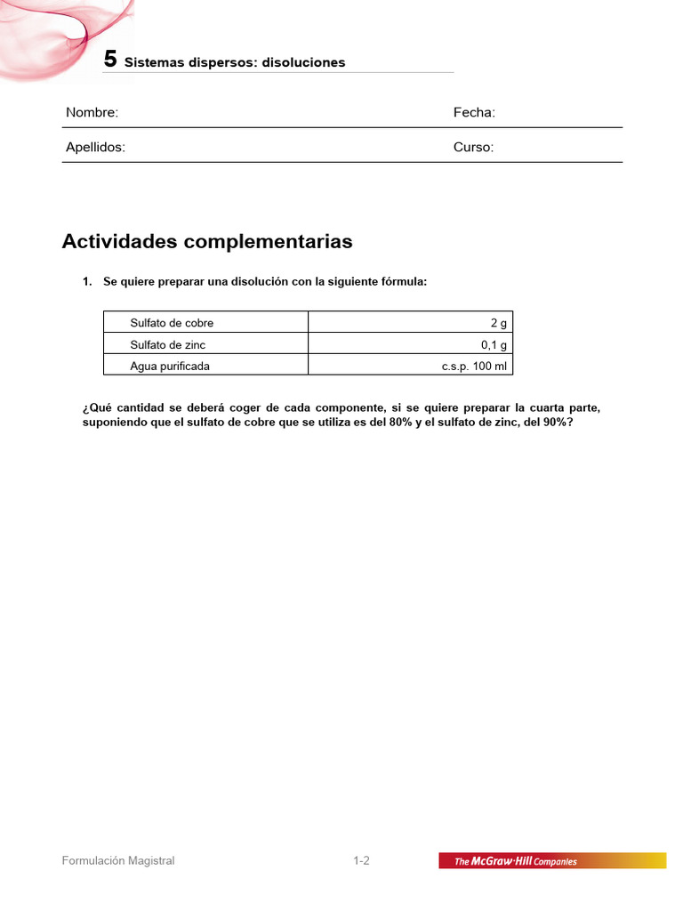 ACT COMPL 1 tema 5 | PDF