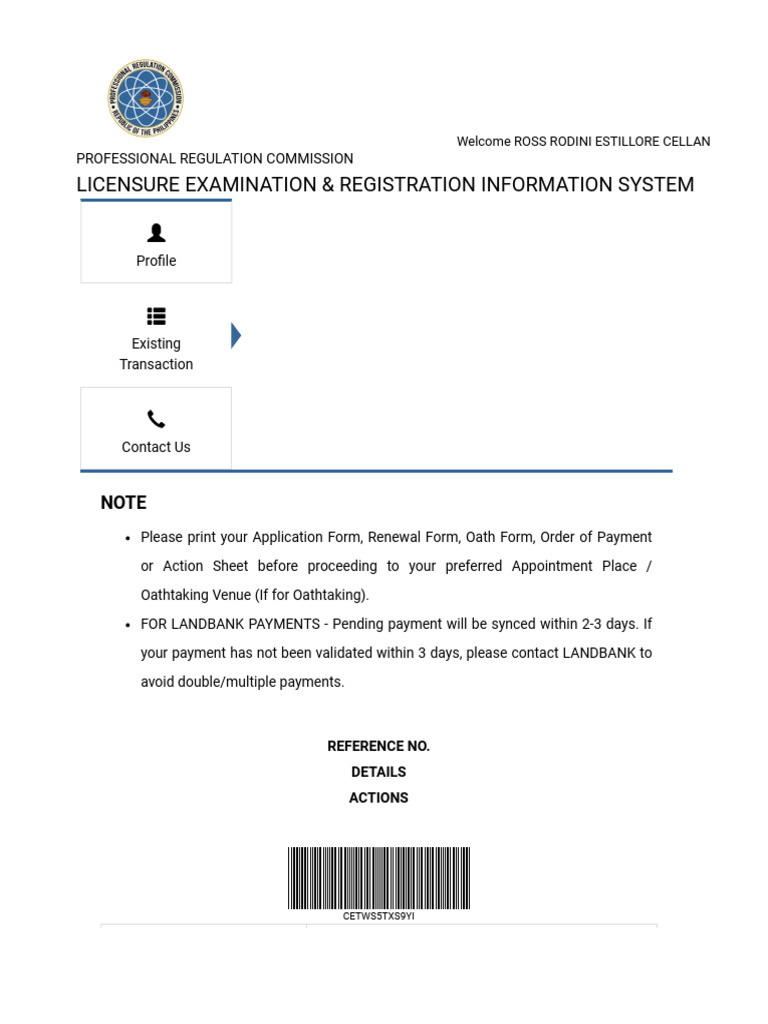 LERIS | Professional Regulation Commission | PDF | Regulation