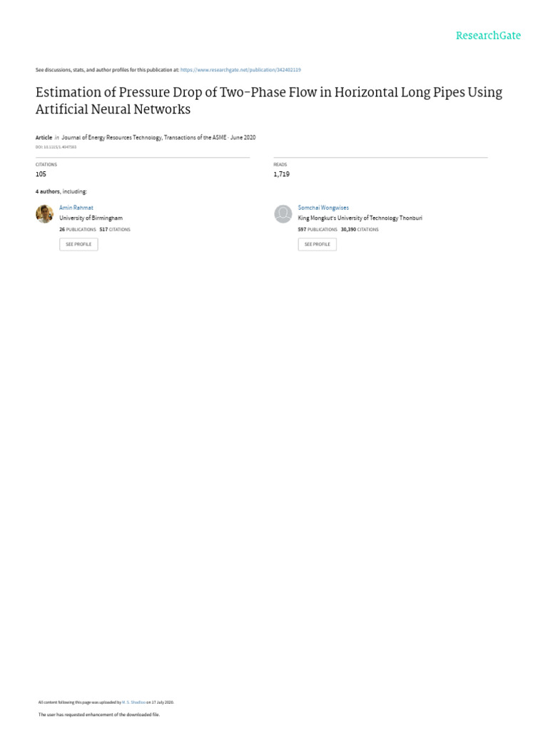 Jert 20 1313 2 | PDF | Fluid Dynamics | Artificial Neural Network