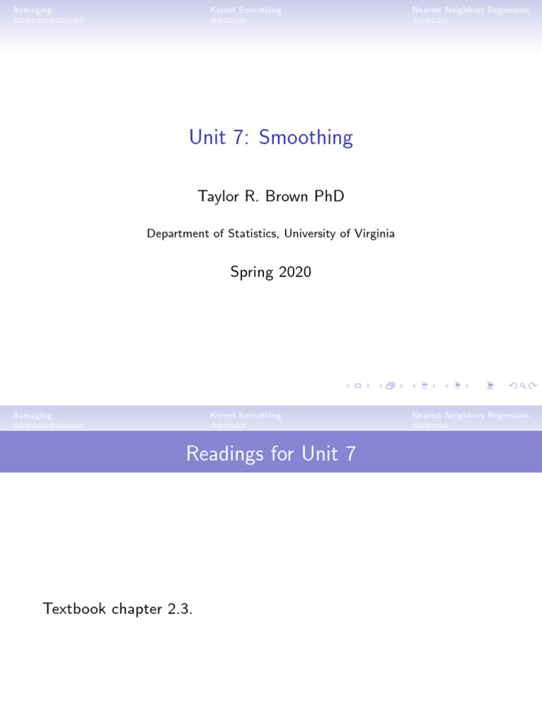 Unit 7 | PDF | Moving Average | Regression Analysis