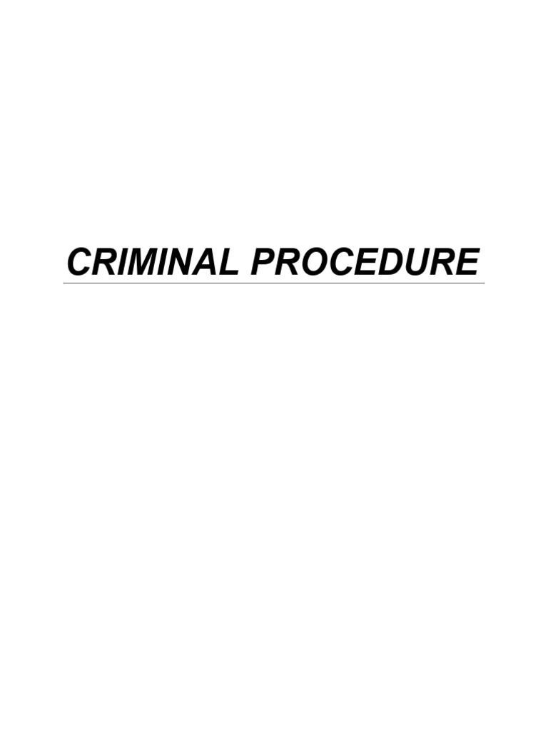 CRIM-PROCEDURE-LECTURE-NOTES | PDF | Prosecutor | Jurisdiction