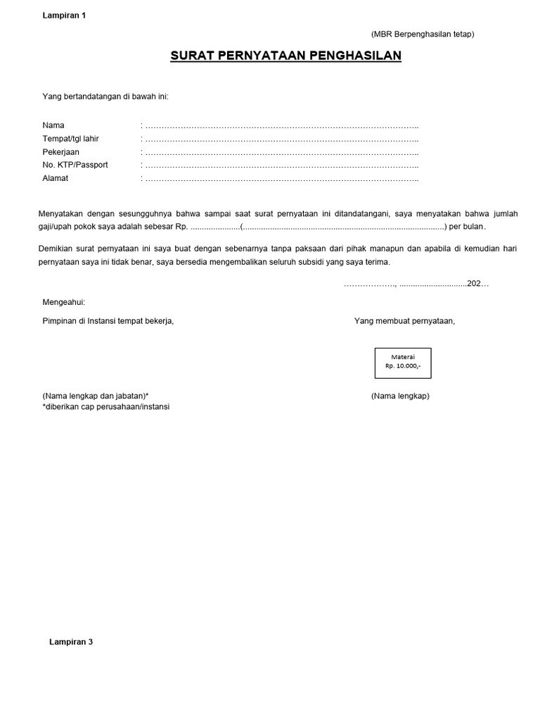 Form Untuk Kantor (BTN) | PDF