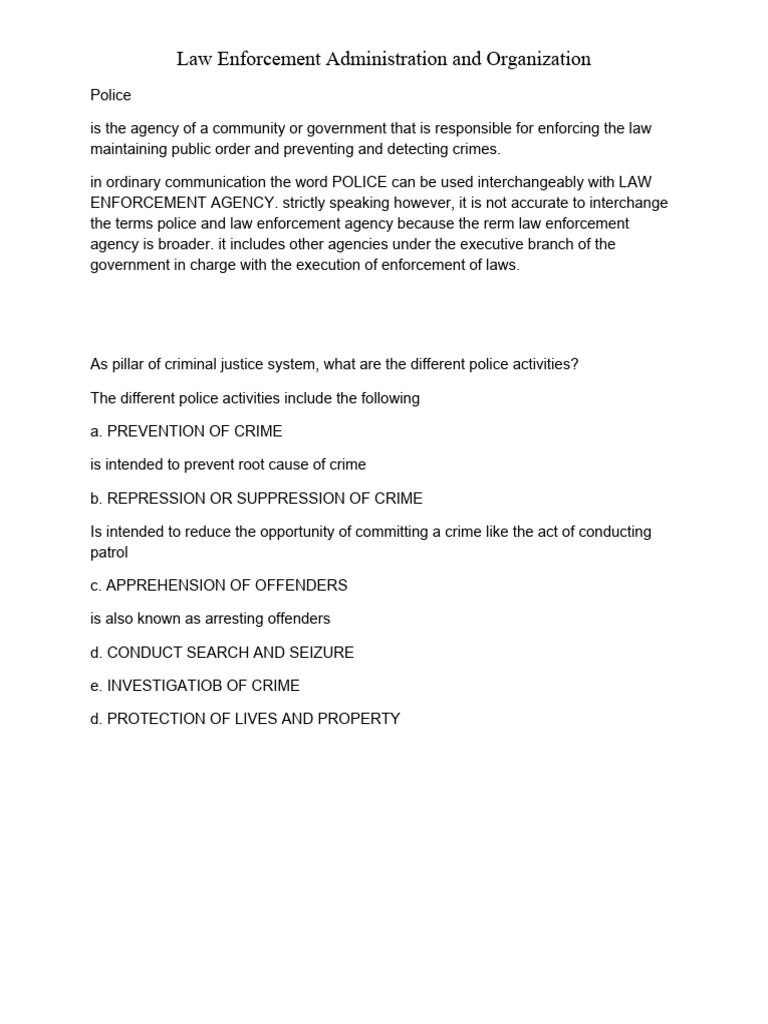 5928 - 427495 - LEA 1 With Police Planning | PDF | Police | Sheriffs In ...